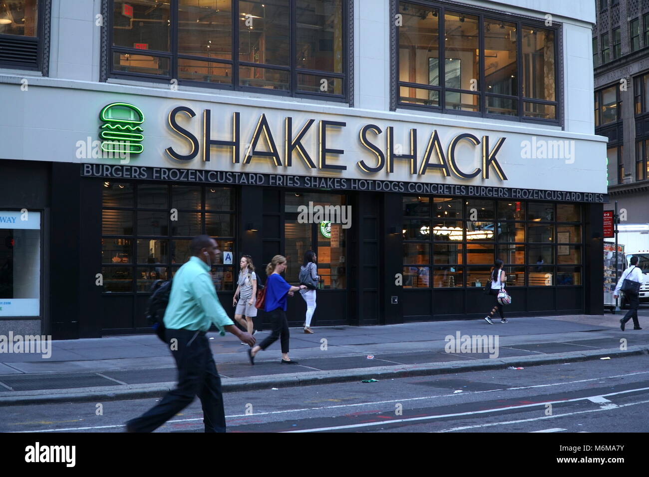 New York City - September 2016: Shake Shack Herald Square location ...