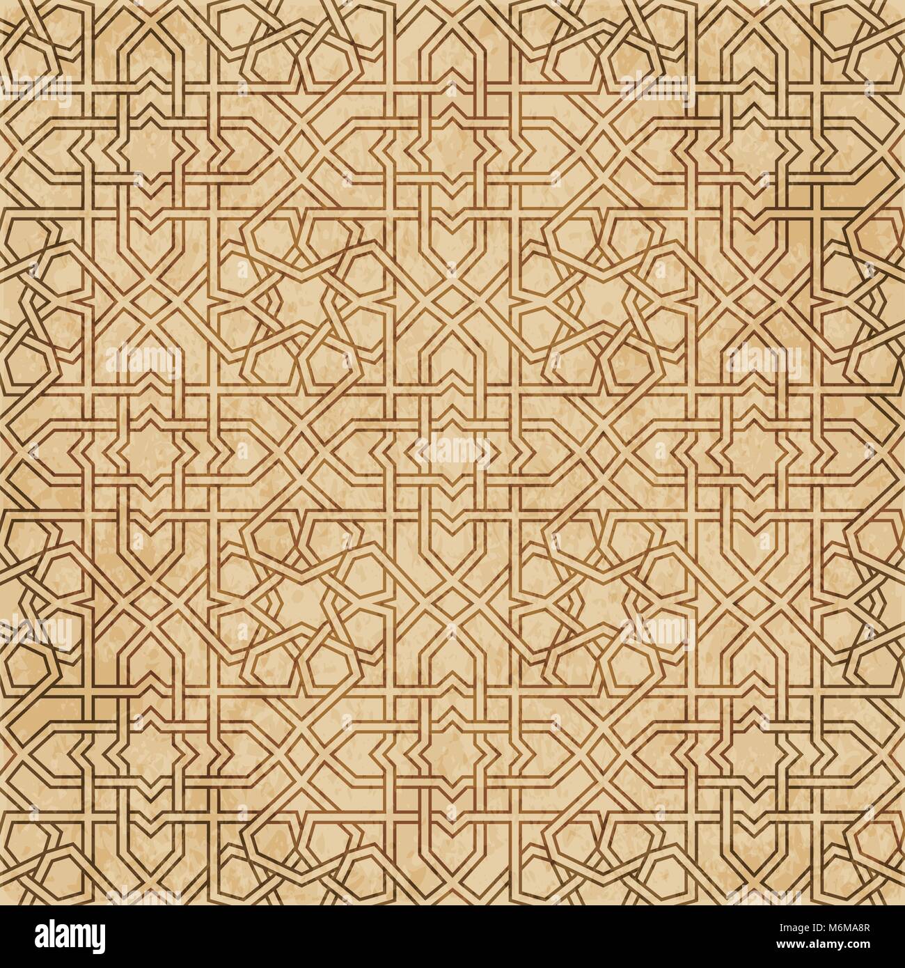 Retro brown Islam seamless geometry pattern background eastern style ...