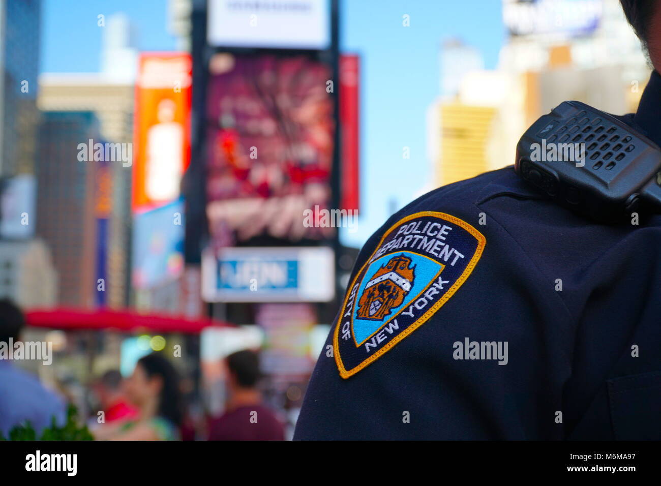 New York City - September 2016: NYPD sleeve patch shield on a police ...