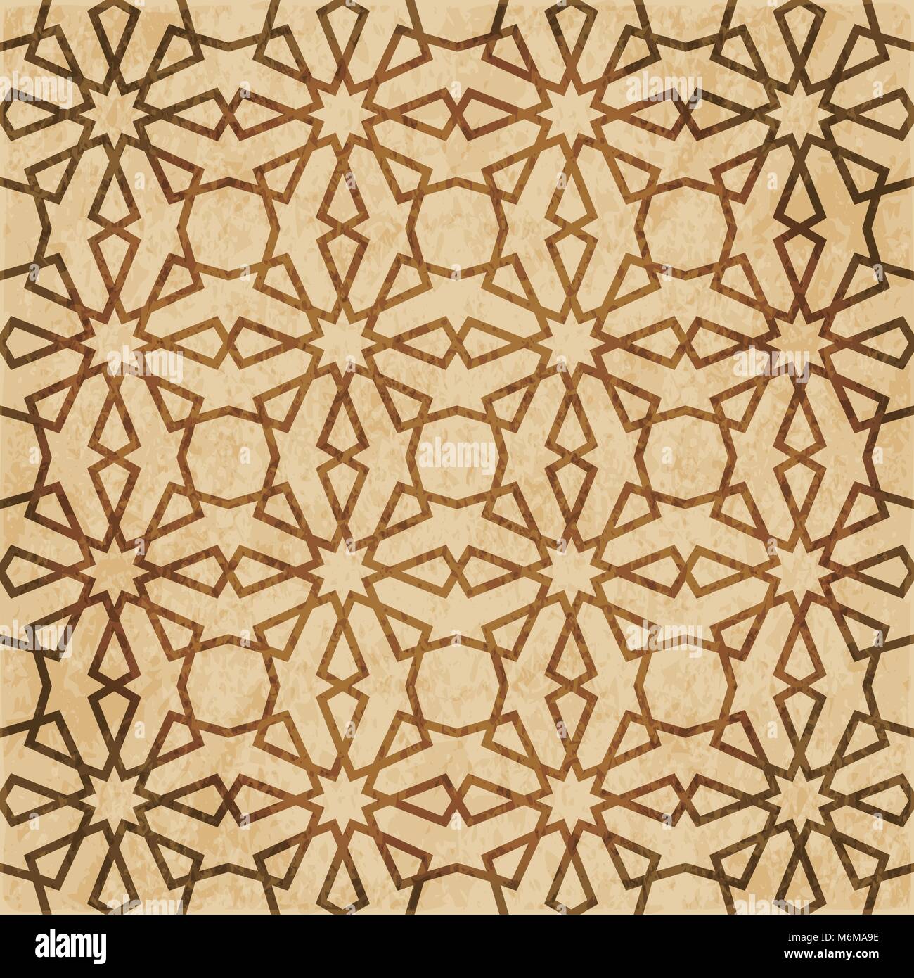 Retro brown Islam seamless geometry pattern background eastern style ...