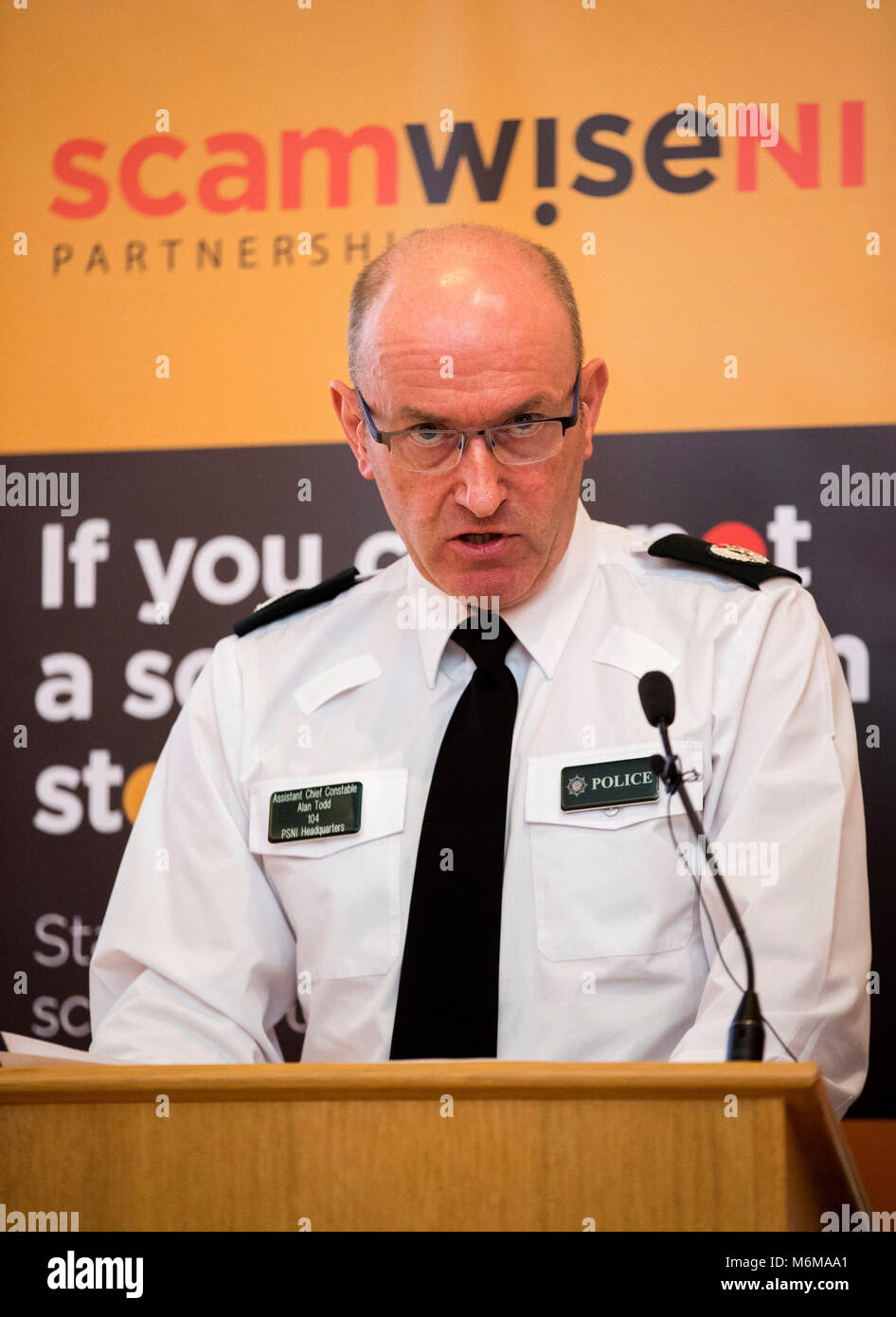 Alan Todd, Assistant Chief Constable of the PSNI, speaking during the ...