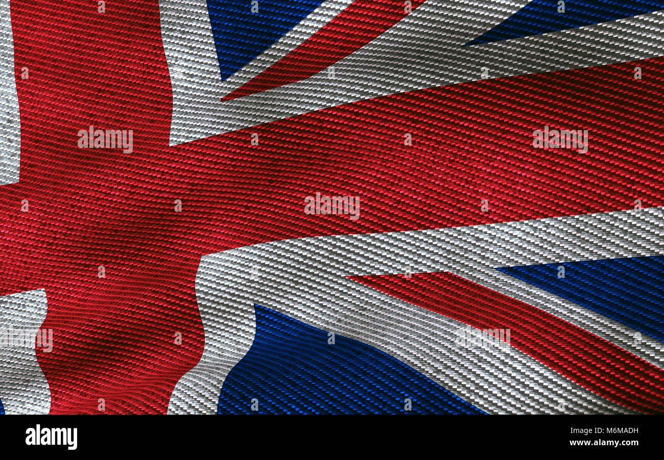 UK flag with fabric texture. 3D remder Stock Photo - Alamy