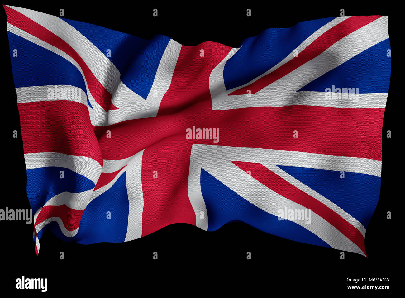 UK flag with fabric texture. 3D remder Stock Photo - Alamy
