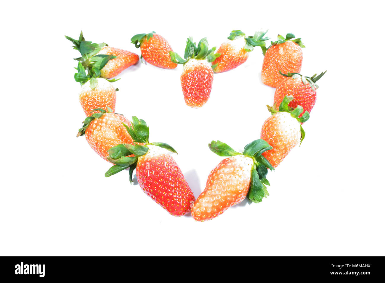strawberries shape of heart Stock Photo - Alamy