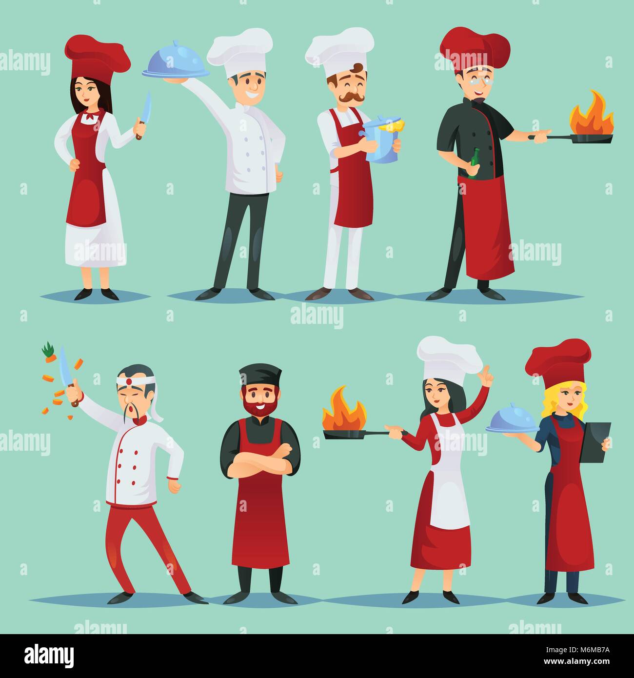 Variety of chefs Stock Vector Images - Alamy