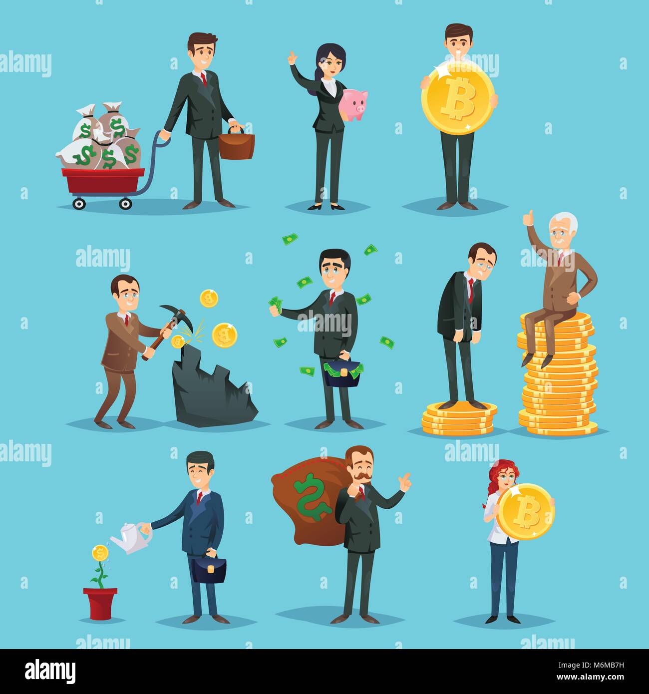 Successful people trading with bitcoin Stock Vector Image & Art - Alamy