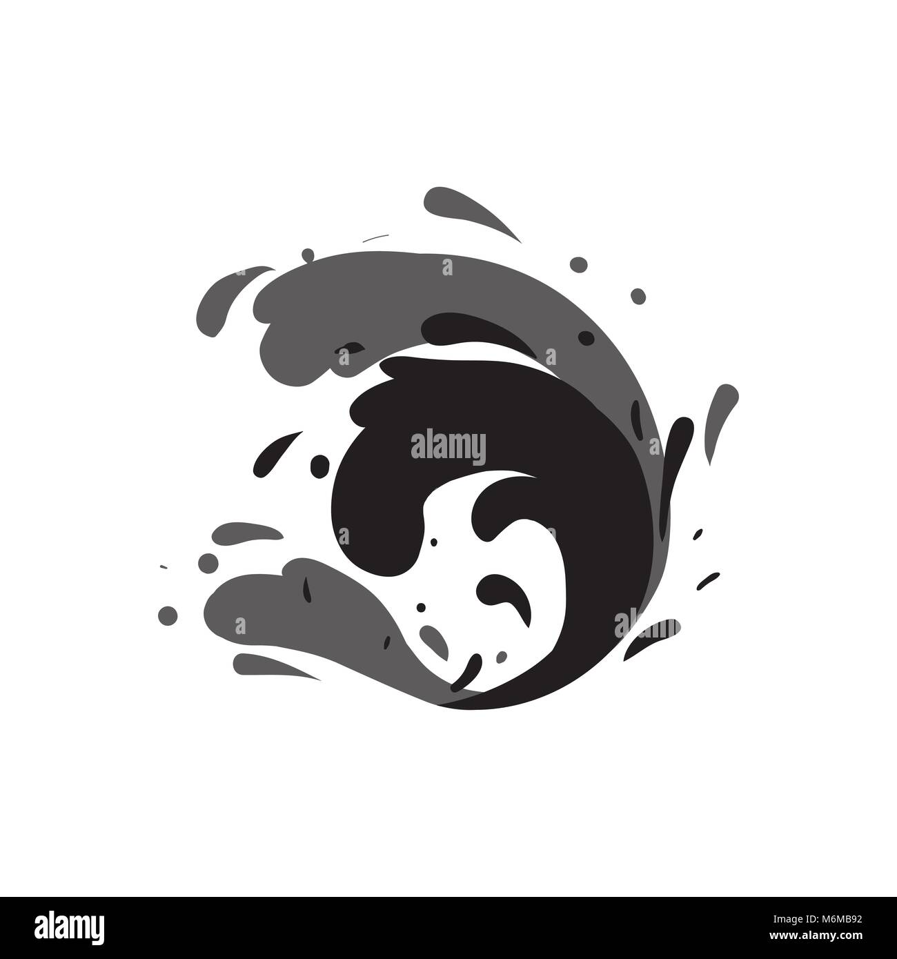 Stormy sea wave isolated vector icon Stock Vector Image & Art - Alamy