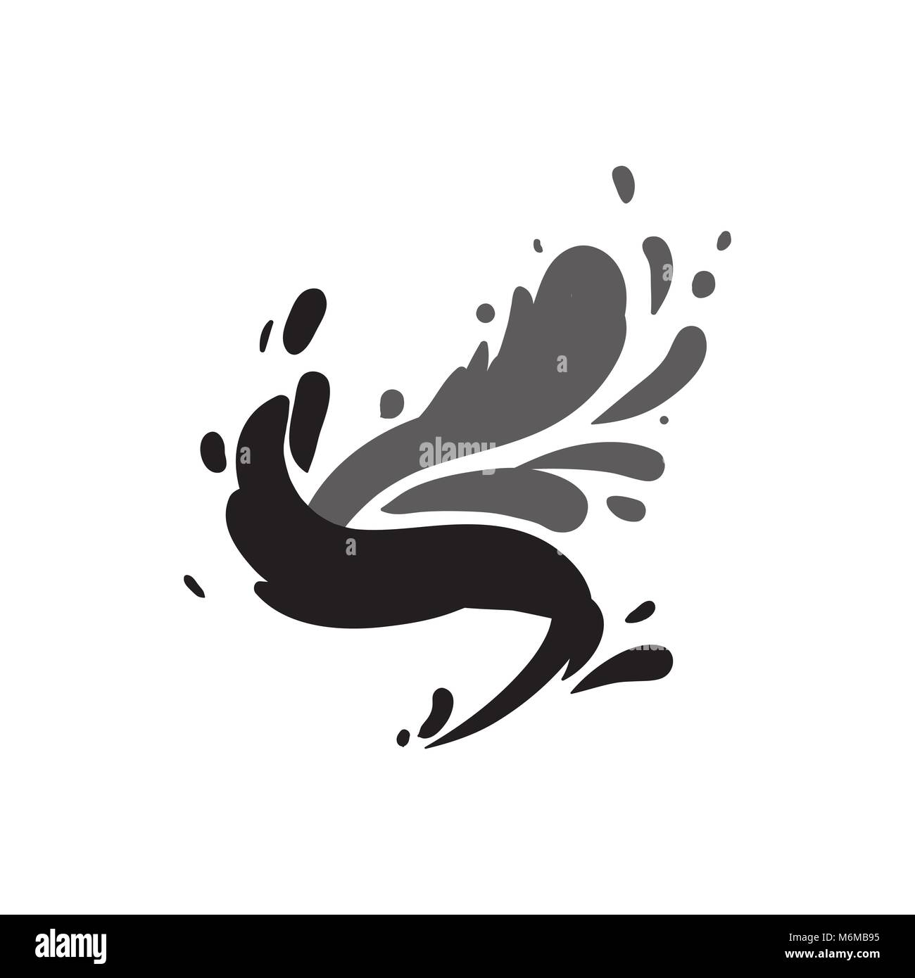 Water Splash Vector Black And White