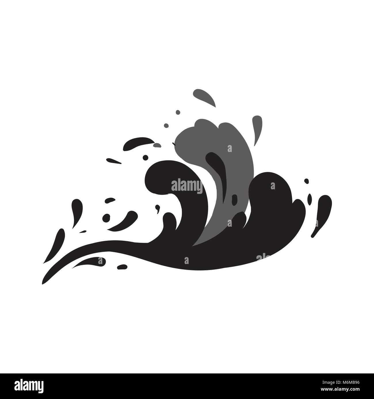 Stormy wave isolated vector icon Stock Vector Image & Art - Alamy
