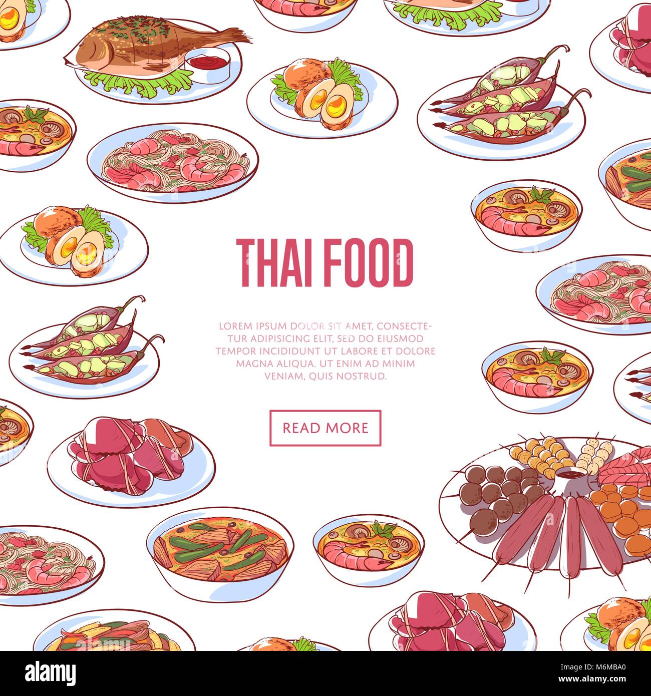 Thai satay Stock Vector Images - Alamy