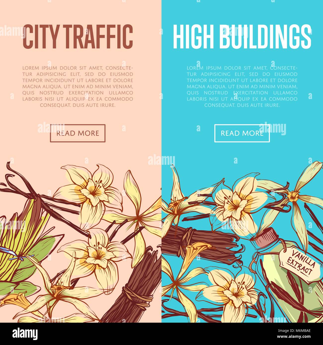 Vanilla spice advertising flyers set Stock Vector Image & Art - Alamy