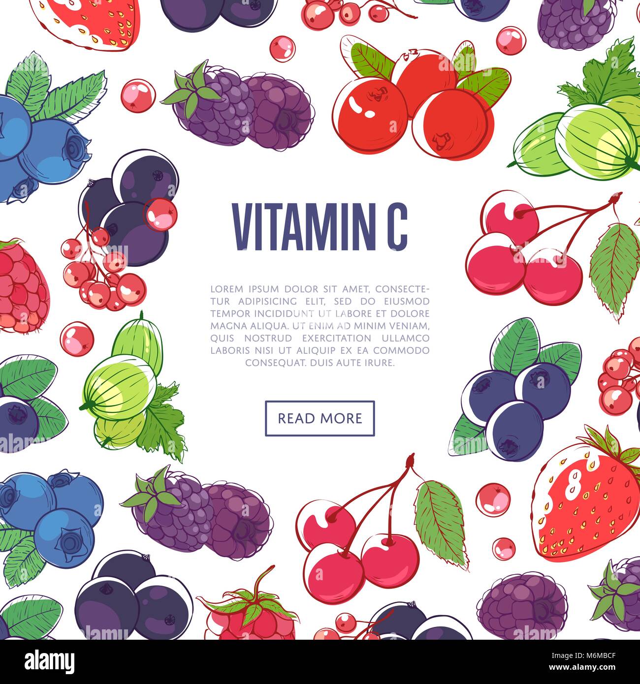 Mixed berries Stock Vector Images - Alamy