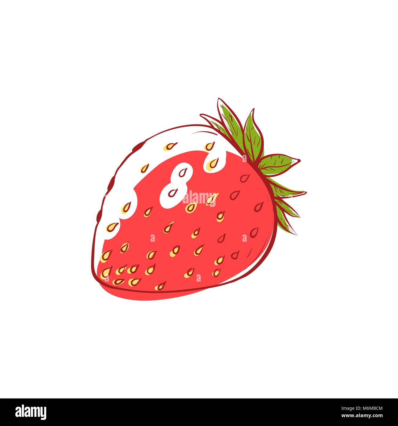 Strawberry fresh isolated icon Stock Vector Images - Alamy