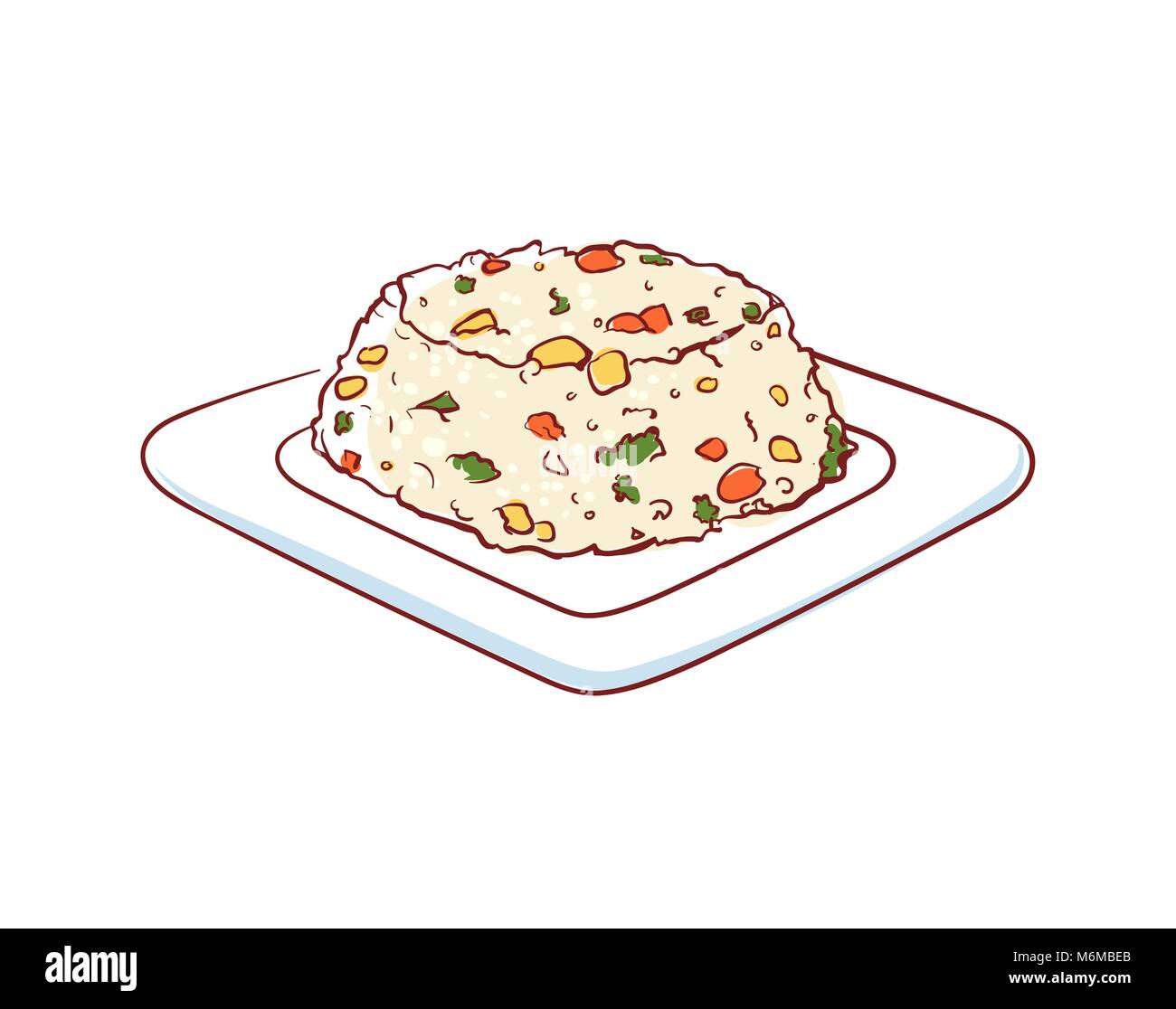 Fried Rice Clipart Black And White