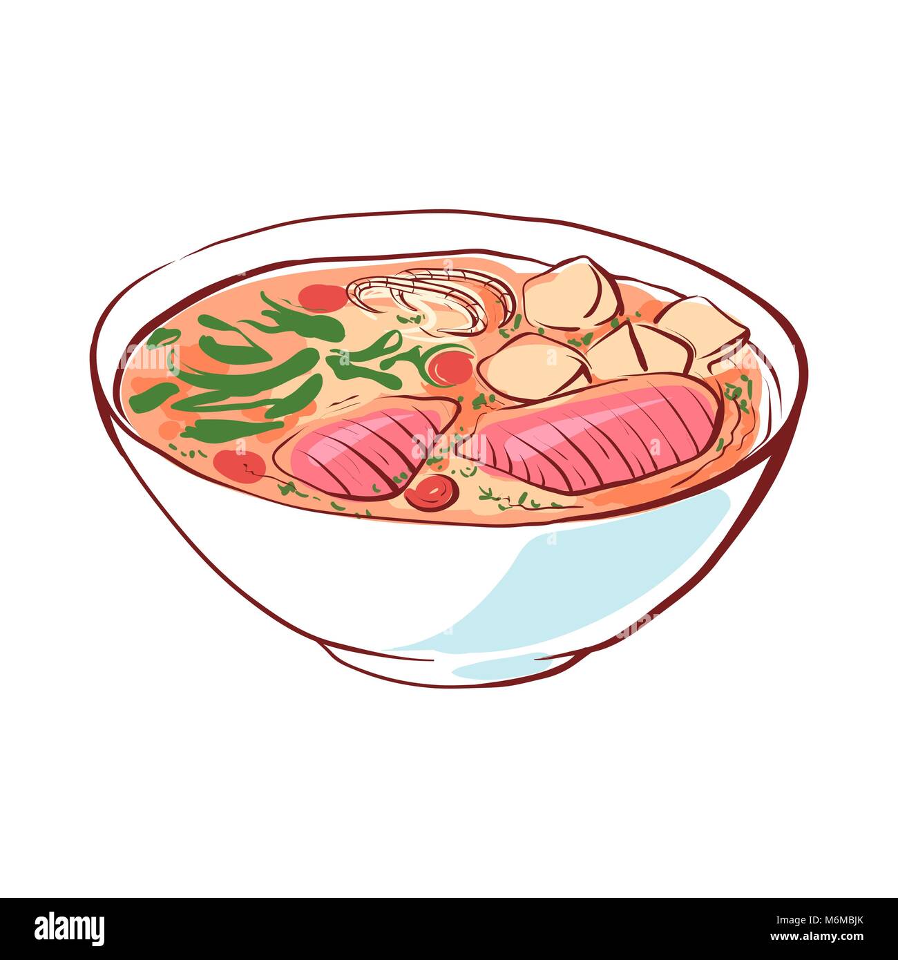 Gourmet dish seafood soup Stock Vector Images - Alamy
