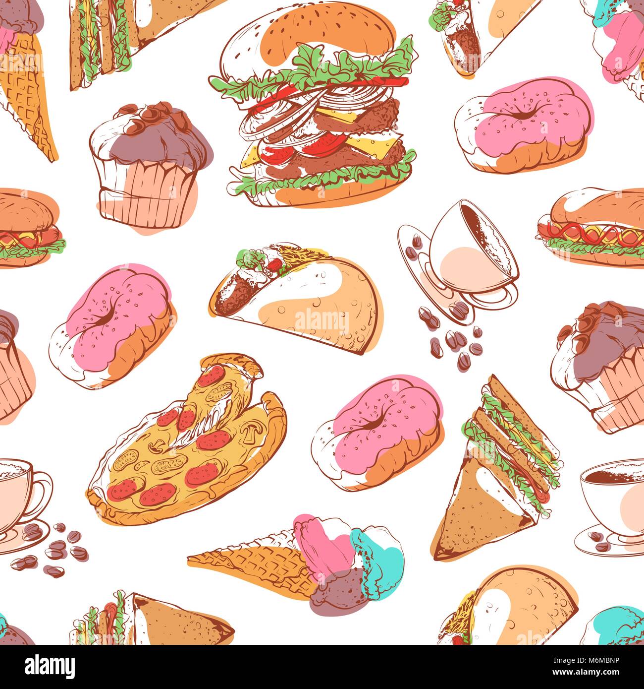 Street snacks Stock Vector Images - Alamy