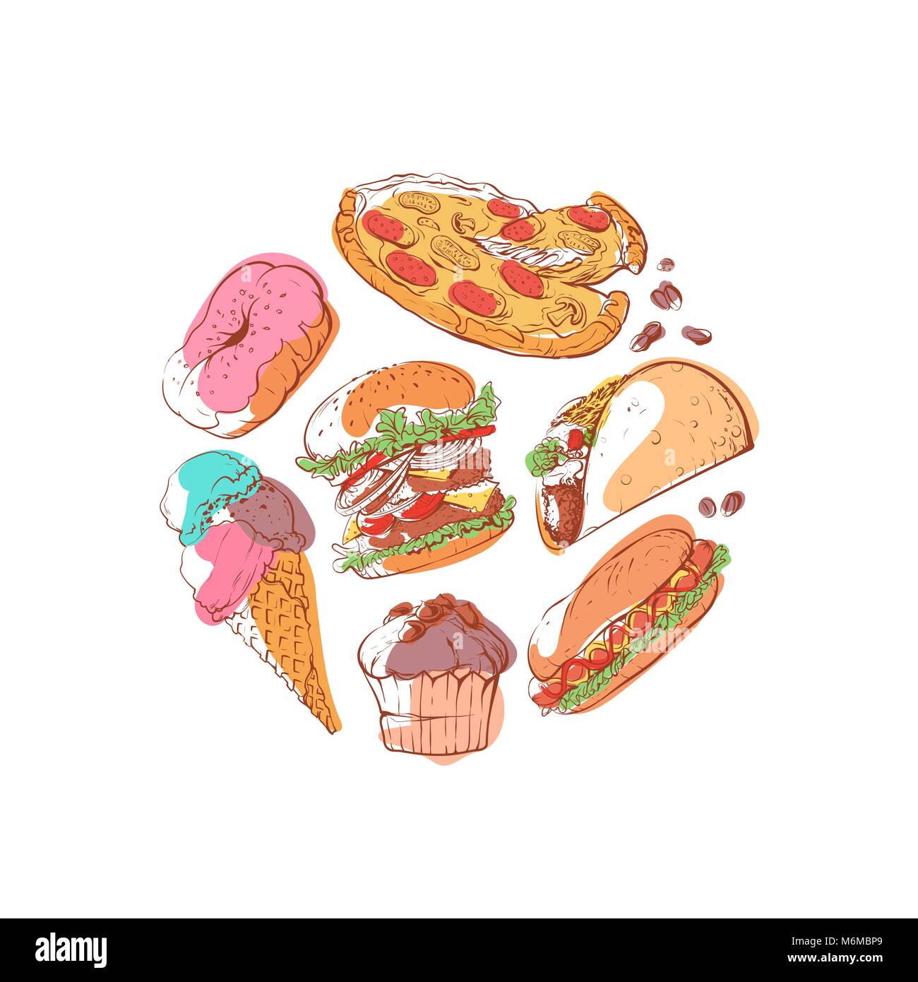 Hot dog advertising banner Cut Out Stock Images & Pictures - Alamy