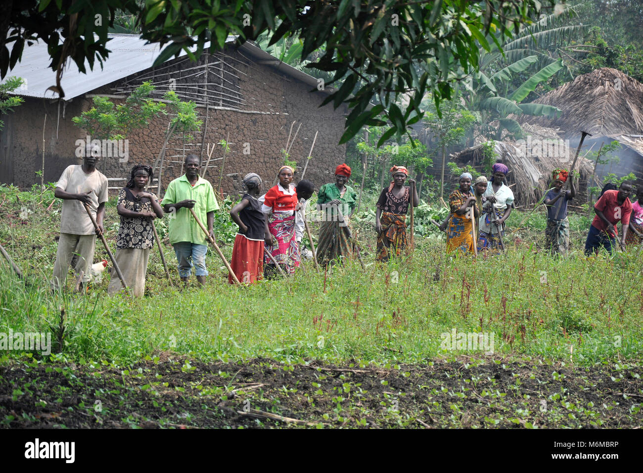 Democratic Republic of Congo, Village near Virunga National Park Stock ...