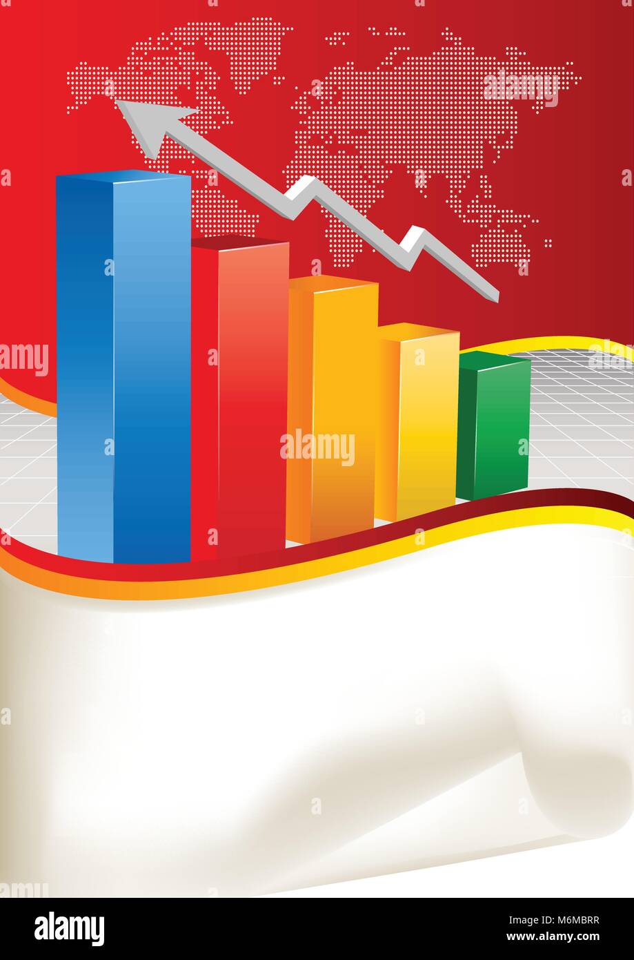 3d financial graph stat business background Stock Vector Image & Art ...