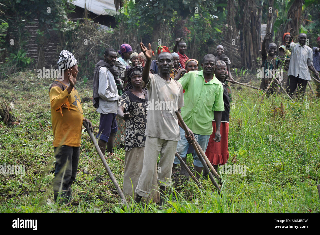 Democratic Republic of Congo, Village near Virunga National Park Stock ...