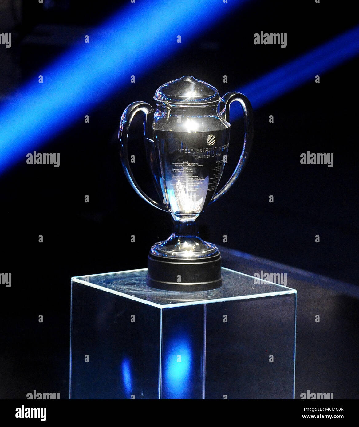 KATOWICE, POLAND - MARCH 04: Winners' cup during Counter-Strike: Global ...