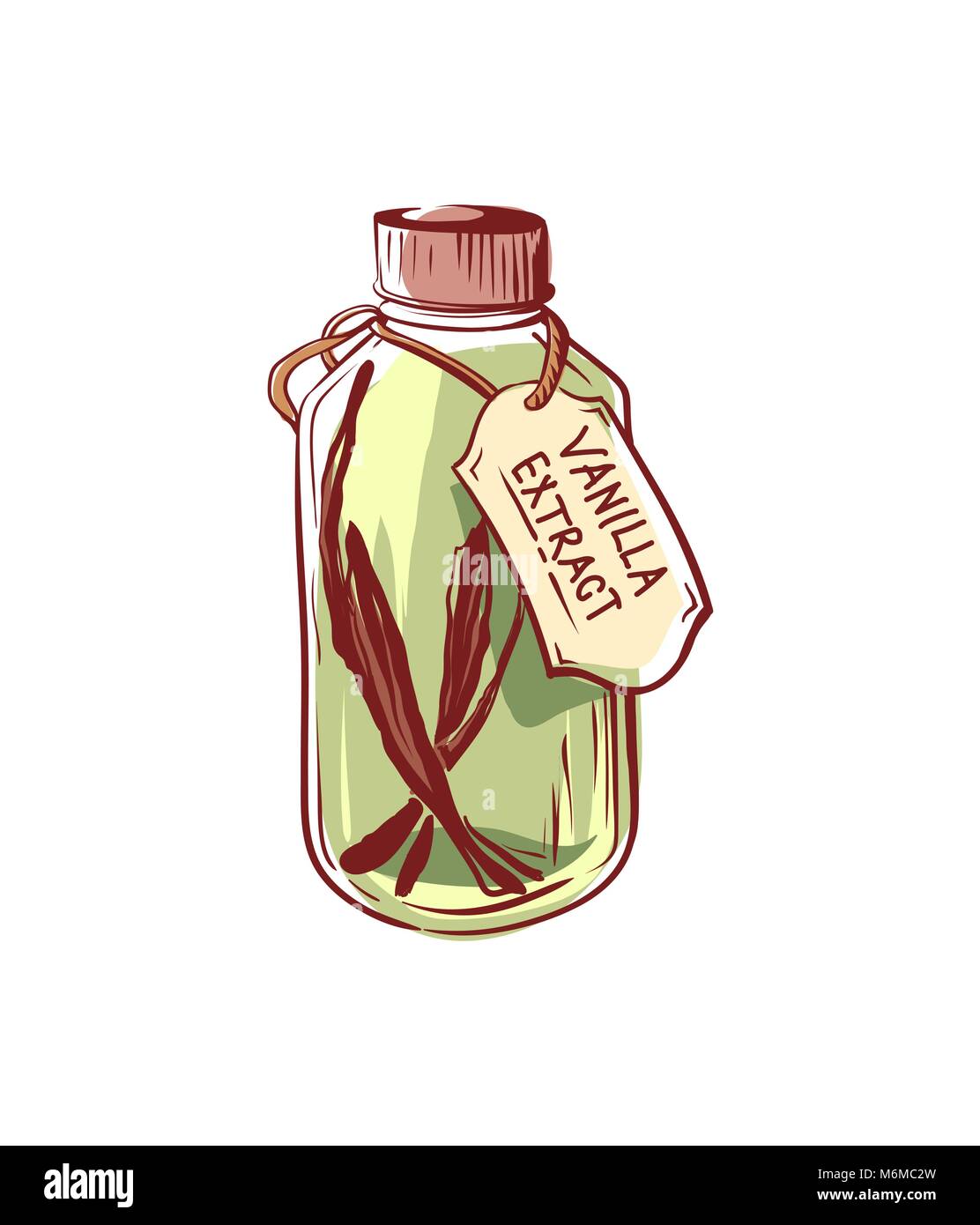 Vanilla extract oil bottle isolated vector icon Stock Vector Image ...