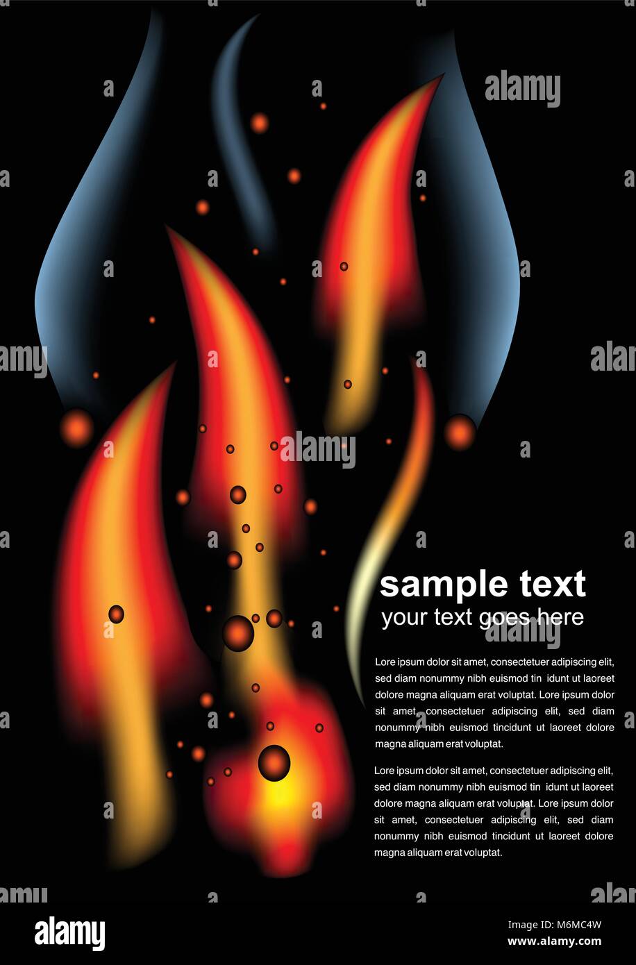 Fire frame flames on Stock Vector Images - Alamy