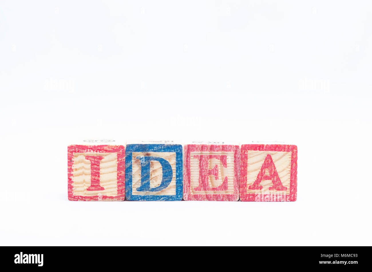 word idea using colorful alphabet block isolated on white background ...