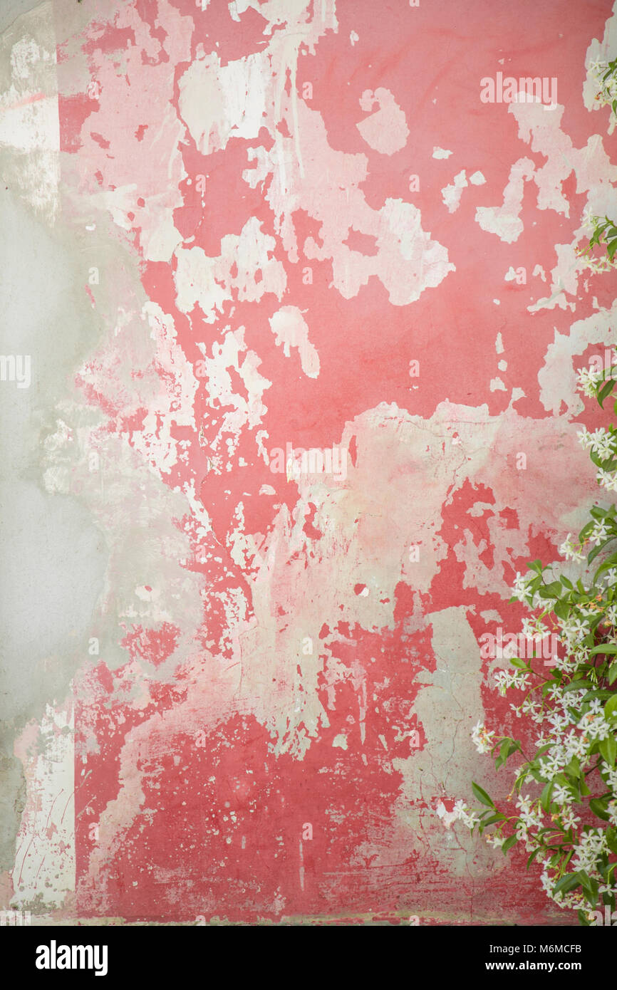 Red wall from a country house, beautiful texture Stock Photo - Alamy