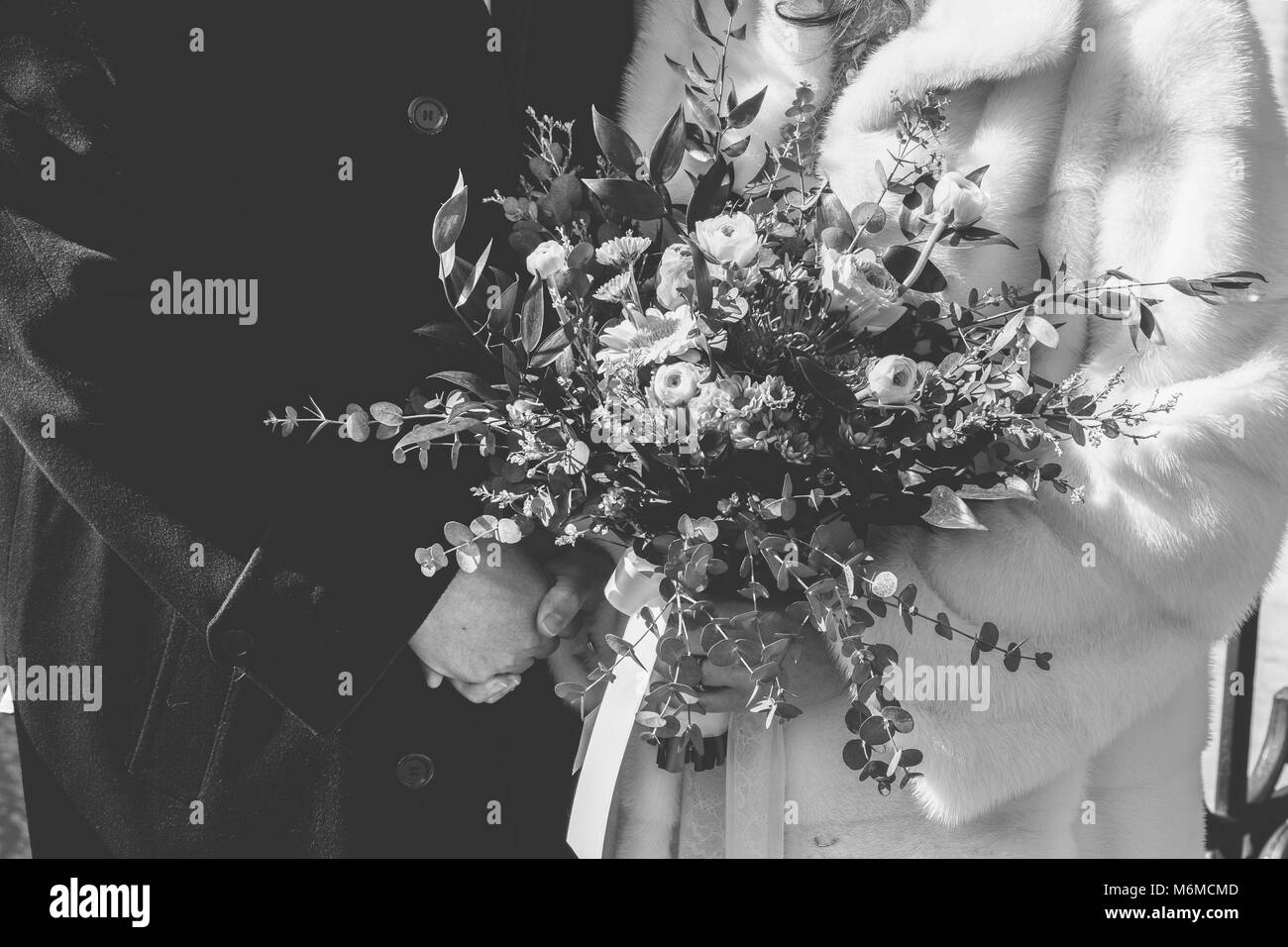 Wedding bouquet accessories Black and White Stock Photos & Images - Alamy