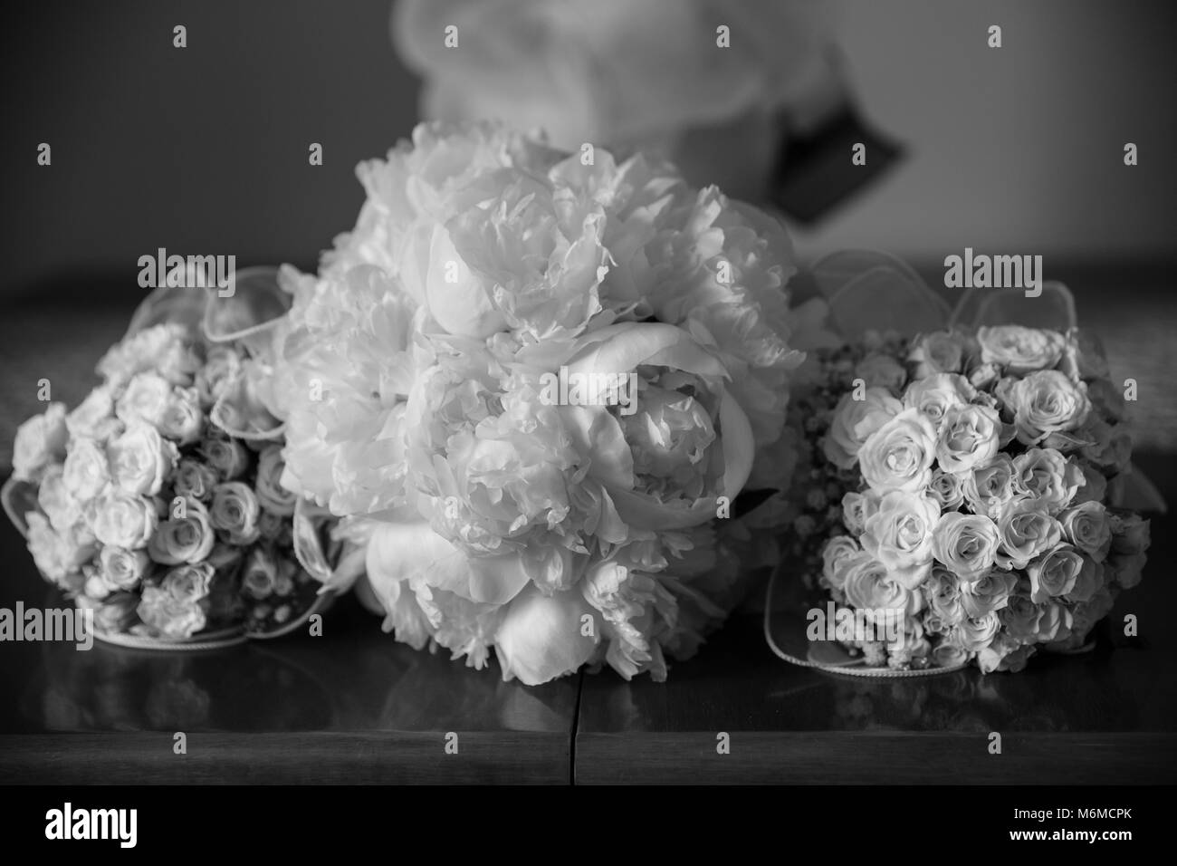 Wedding bouquet accessories Black and White Stock Photos & Images - Alamy