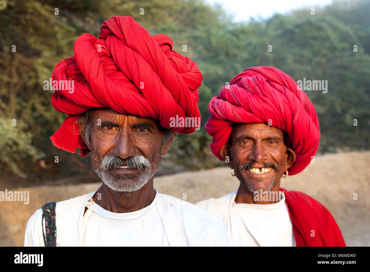 Portrait of two Rabari men Stock Photo - Alamy