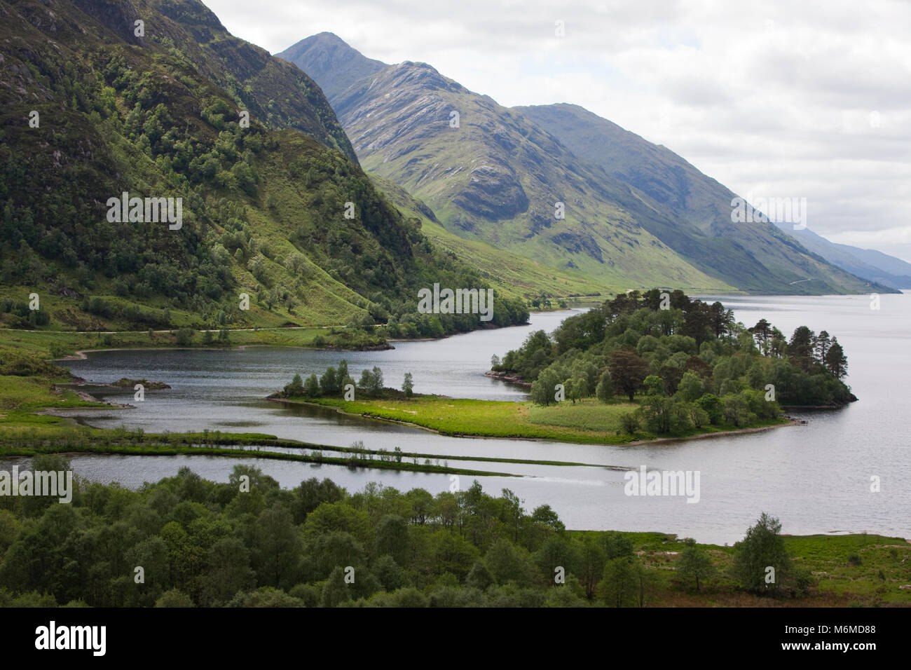 Scottish castle and arched road bridge Stock Photo - Alamy