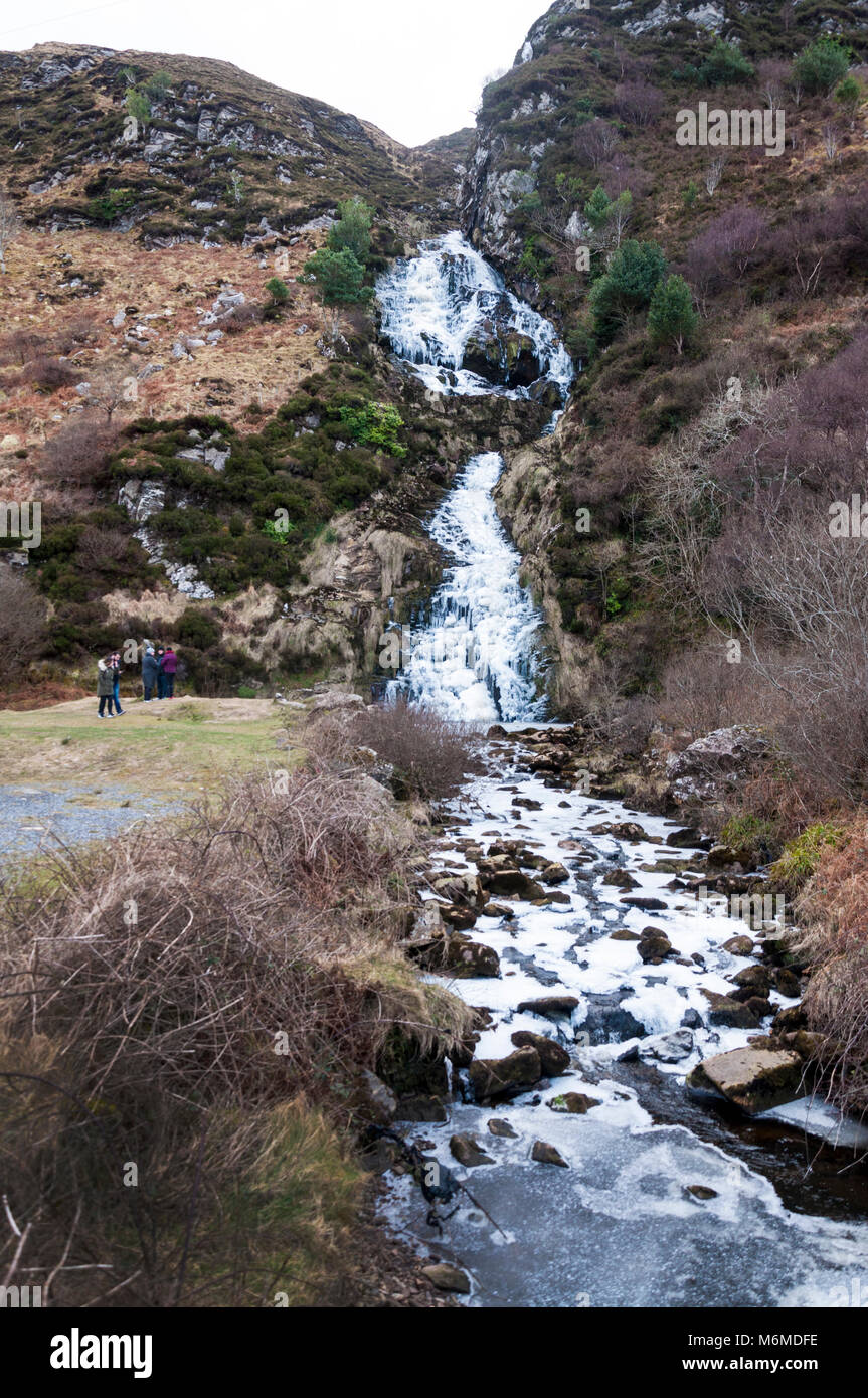 Assaranca Waterfall, Maghera, Ardara, County Donegal, Ireland. The ...