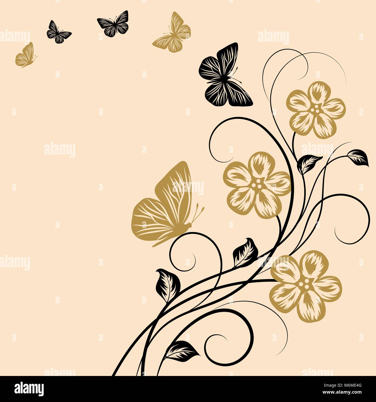 Simple floral background Stock Vector Image & Art - Alamy