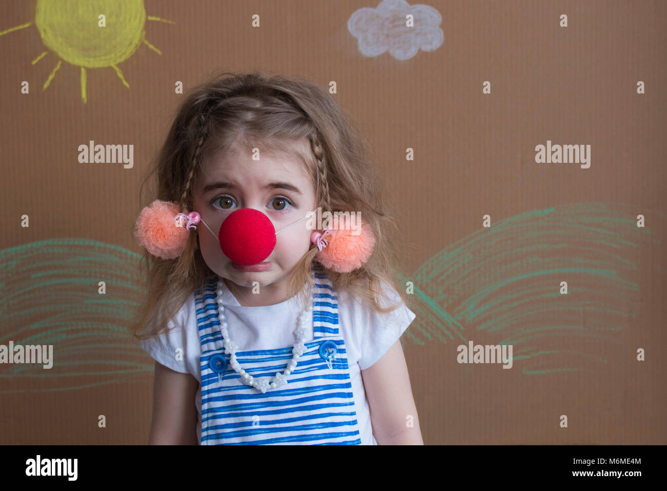 Cute emotional little girl joyful crying. Close up of a sad , upset ...