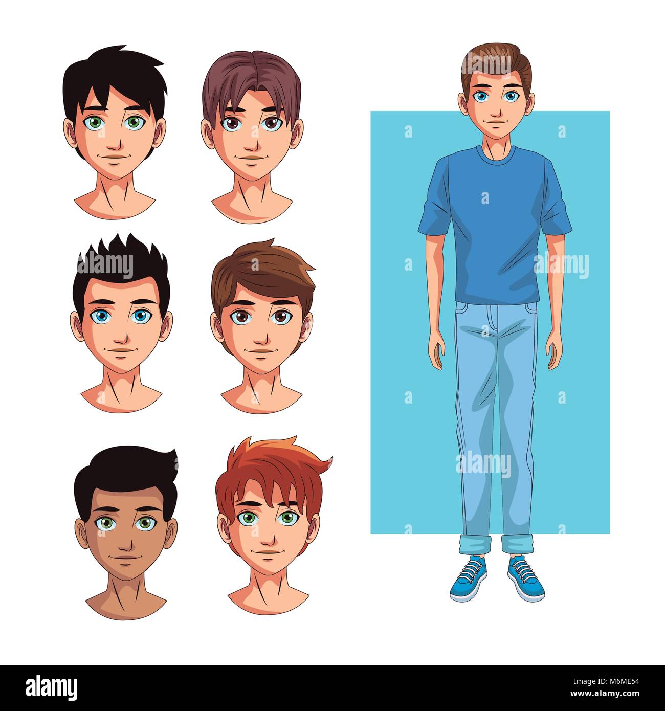 Young men cartoon Stock Vector Image & Art - Alamy