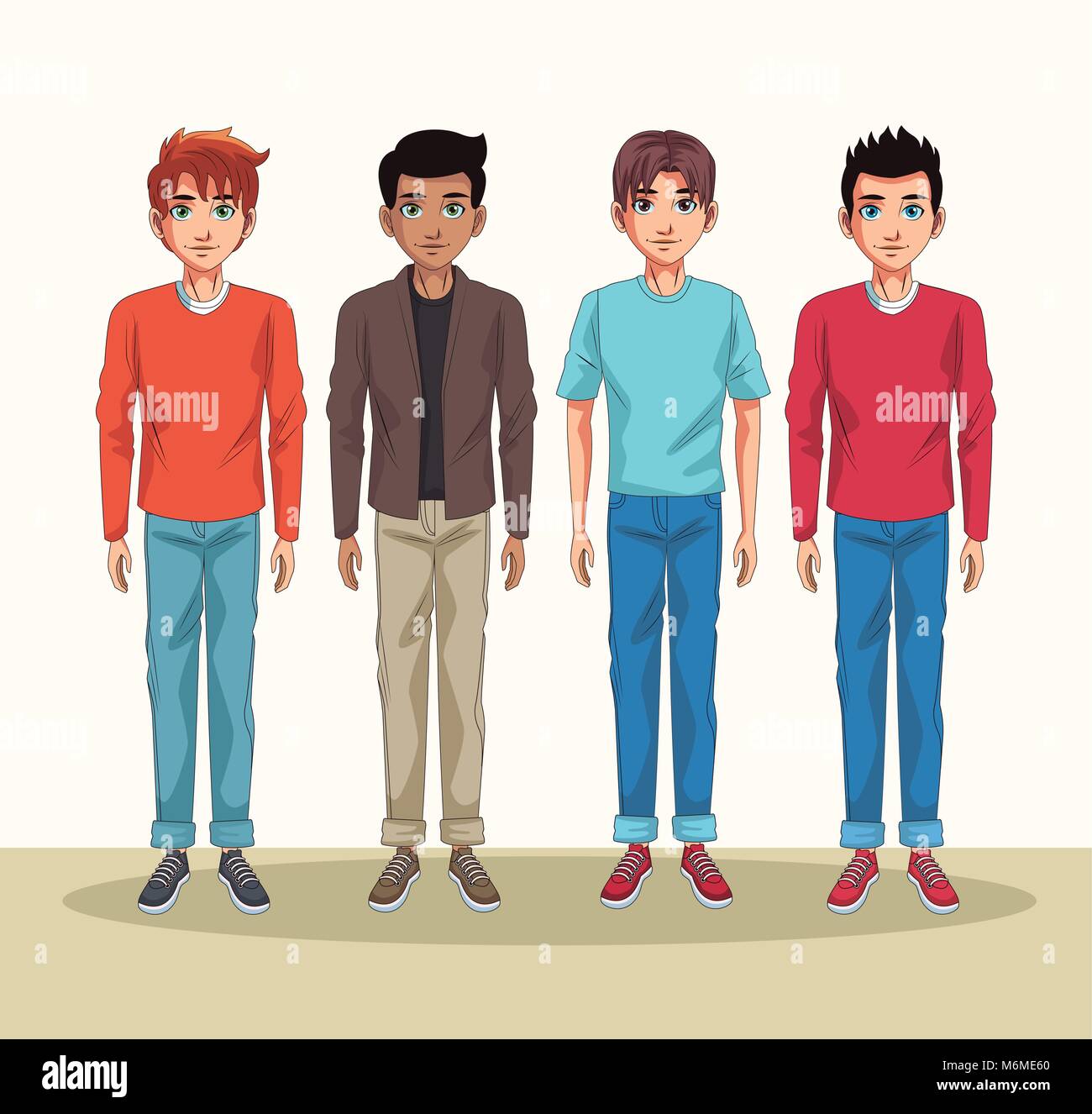 Young men cartoon Stock Vector Image & Art - Alamy