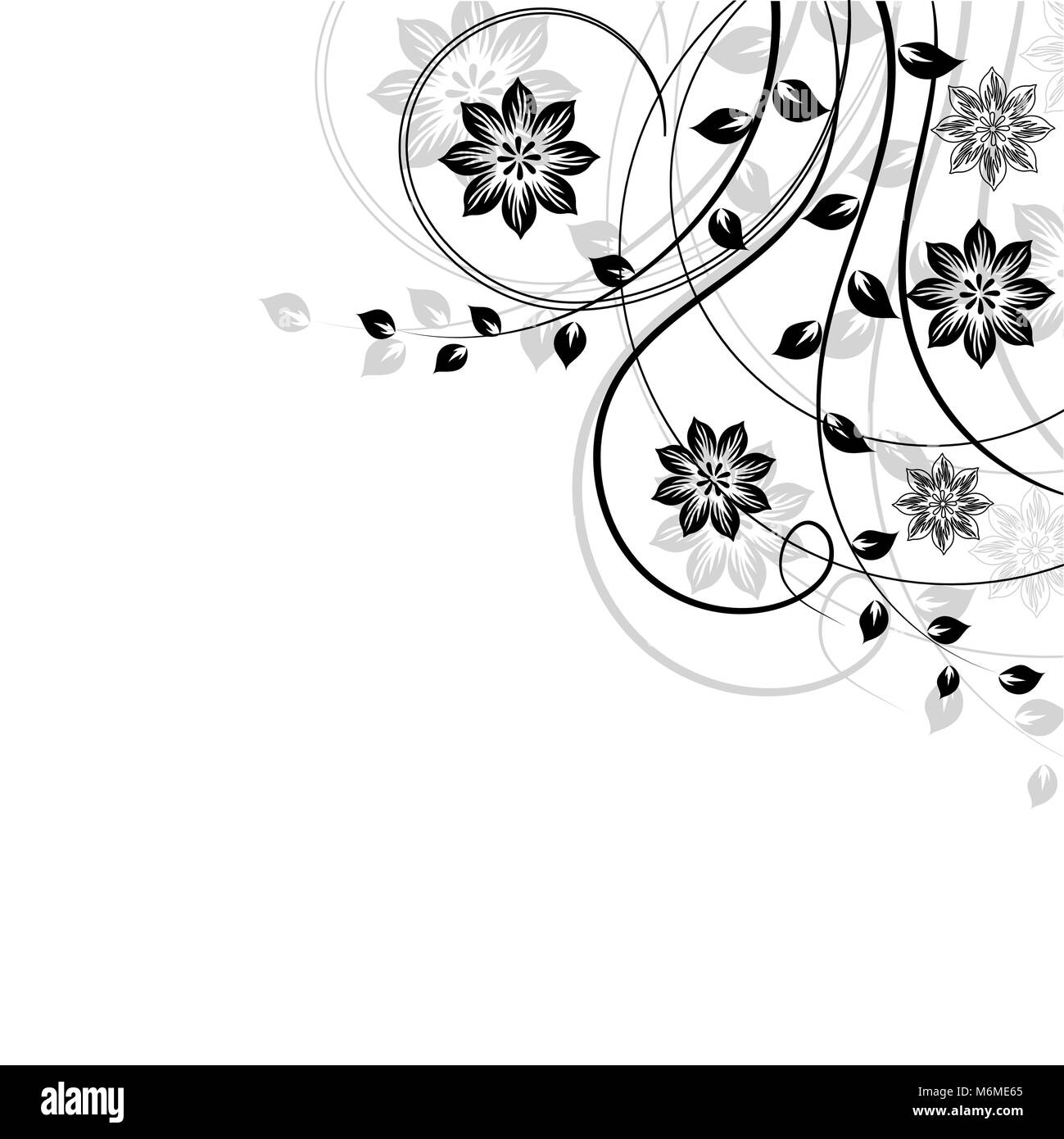 Garden graphic black white Stock Vector Images - Alamy