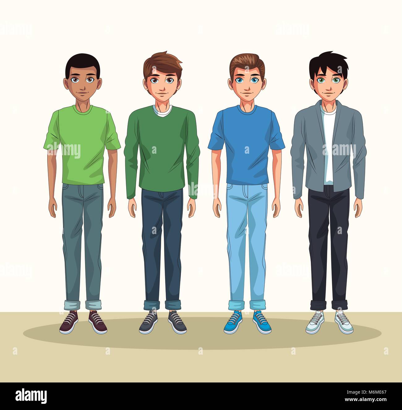Young men cartoon Stock Vector Image & Art - Alamy