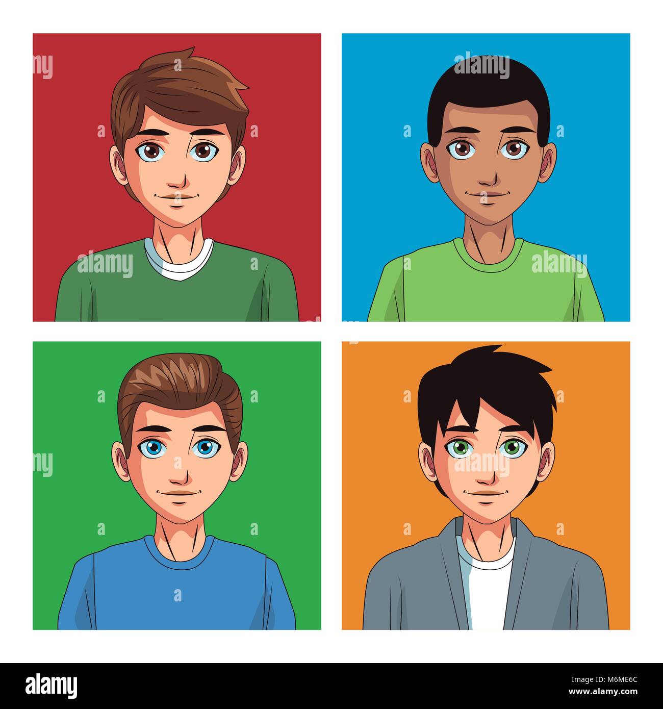 Young men cartoon Stock Vector Image & Art - Alamy