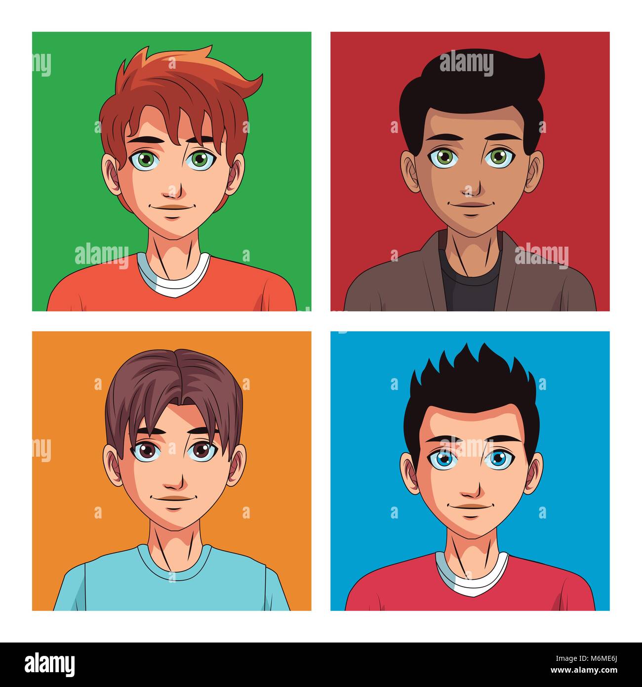 Young men cartoon Stock Vector Image & Art - Alamy