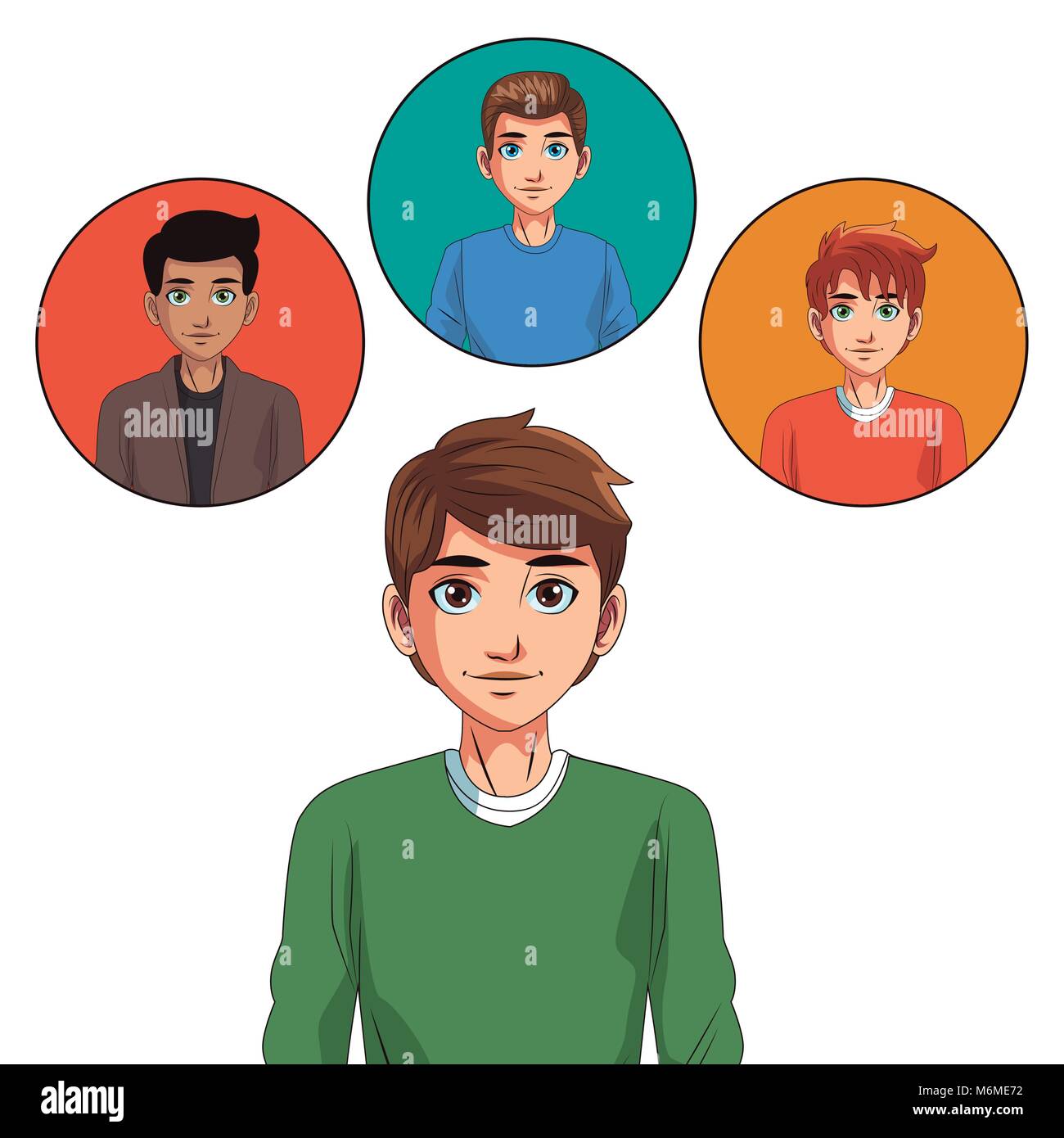 Young men cartoon Stock Vector Image & Art - Alamy