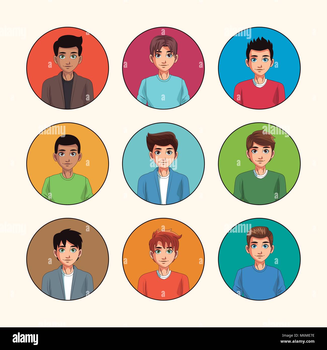 Young men cartoon Stock Vector Image & Art - Alamy