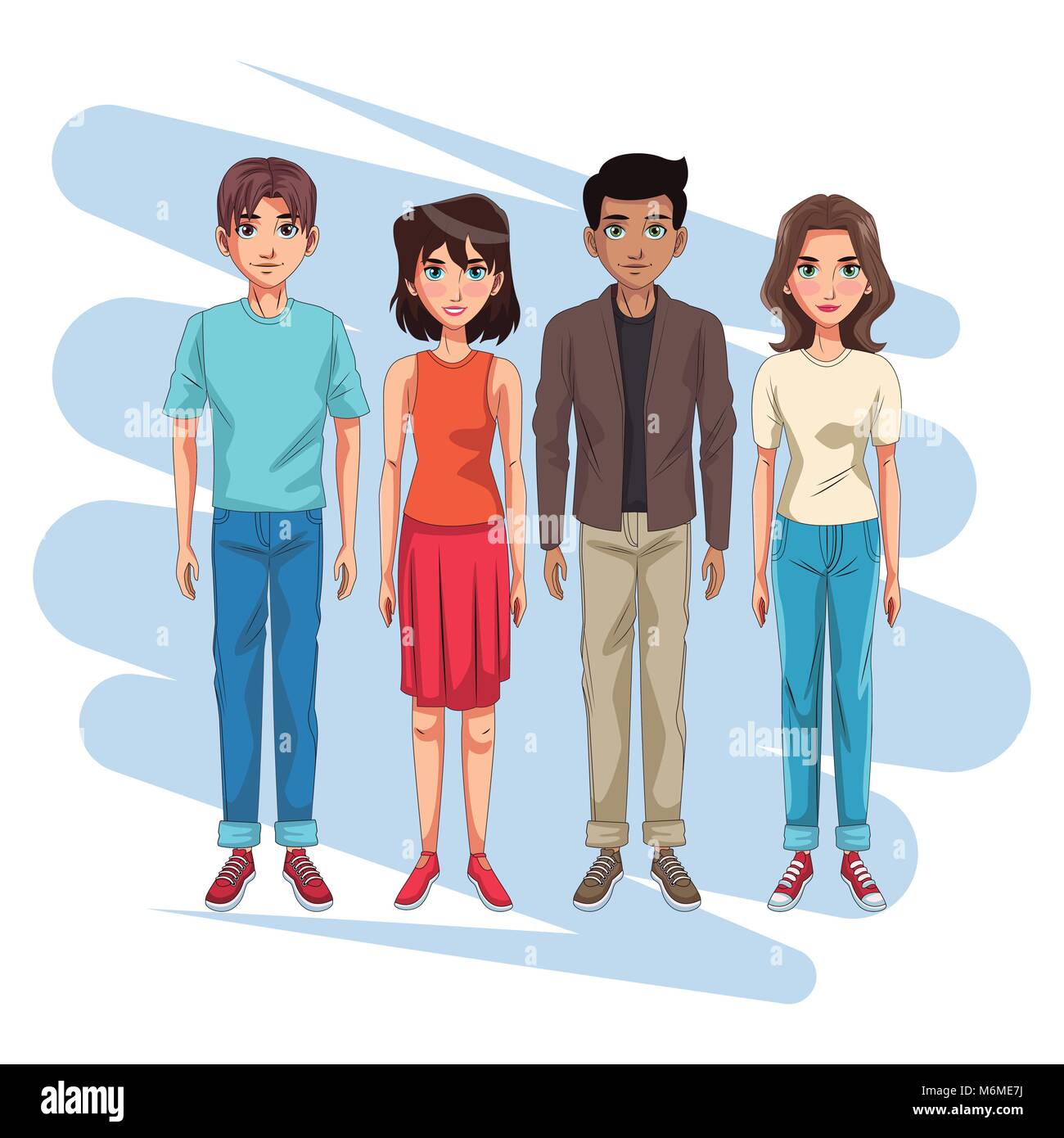 Young people cartoon Stock Vector Image & Art - Alamy