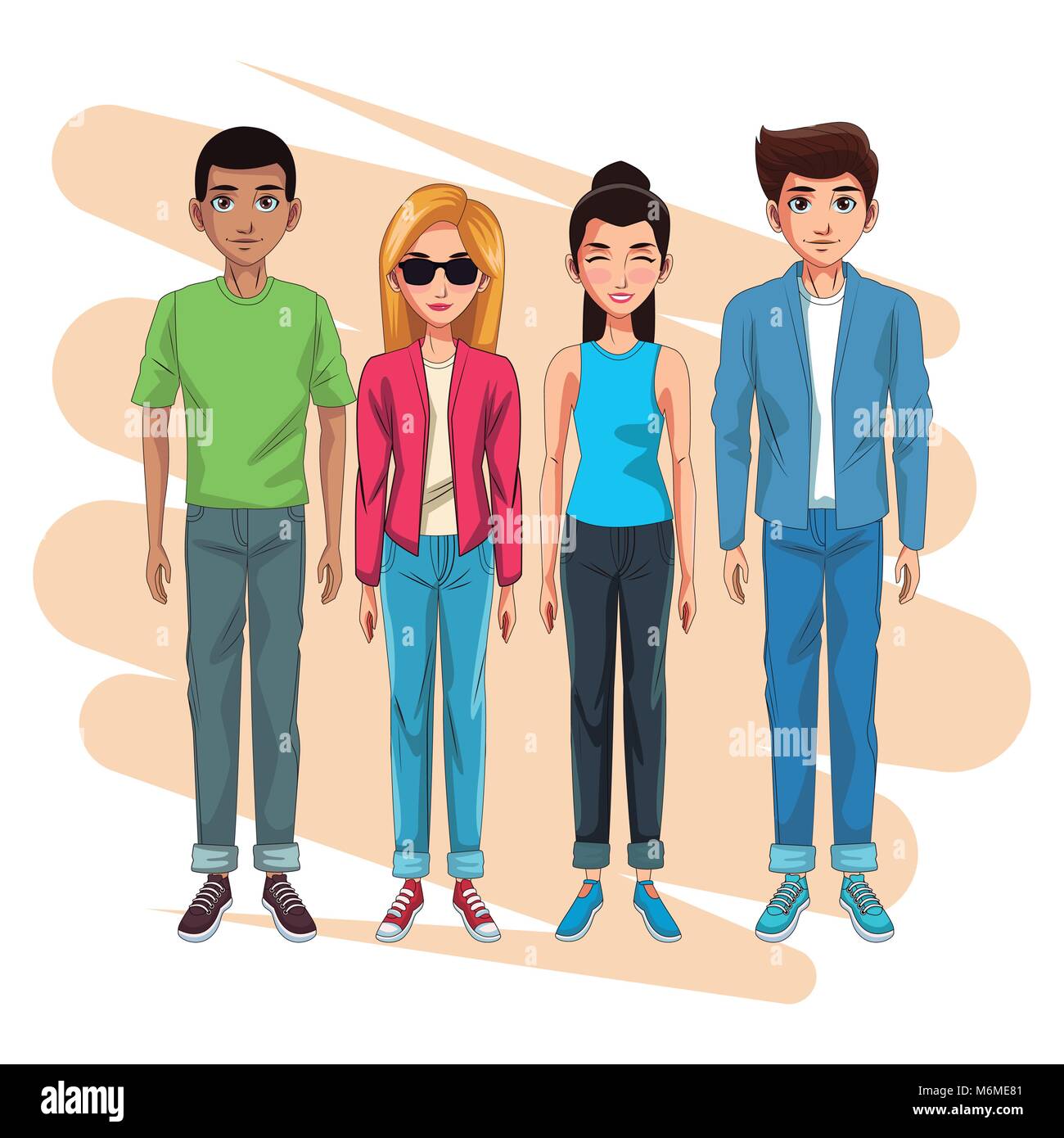 Young people cartoon Stock Vector Image & Art - Alamy