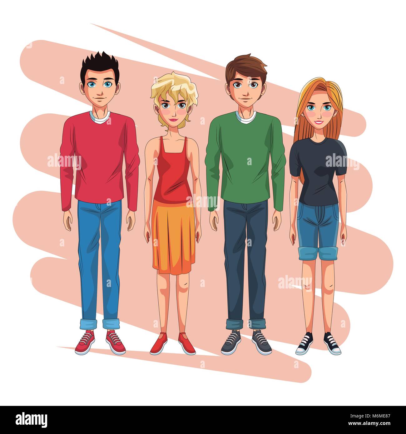 Young people cartoon Stock Vector Image & Art - Alamy