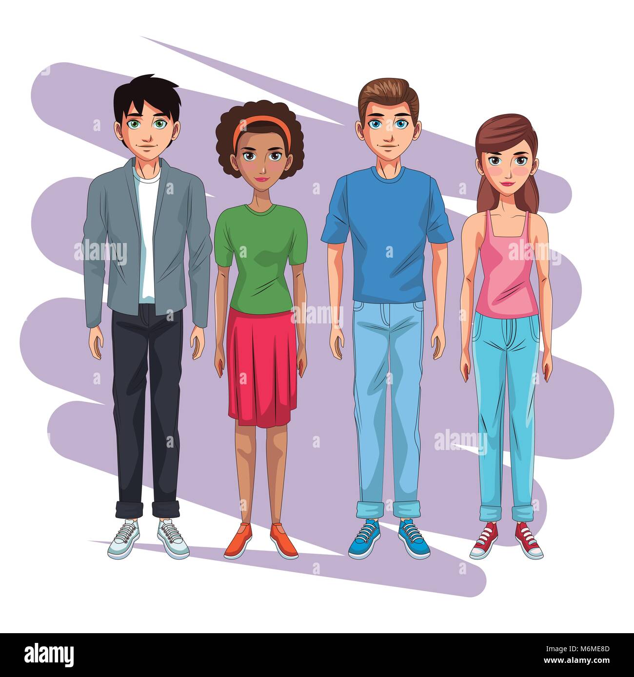 Young people cartoon Stock Vector Image & Art - Alamy