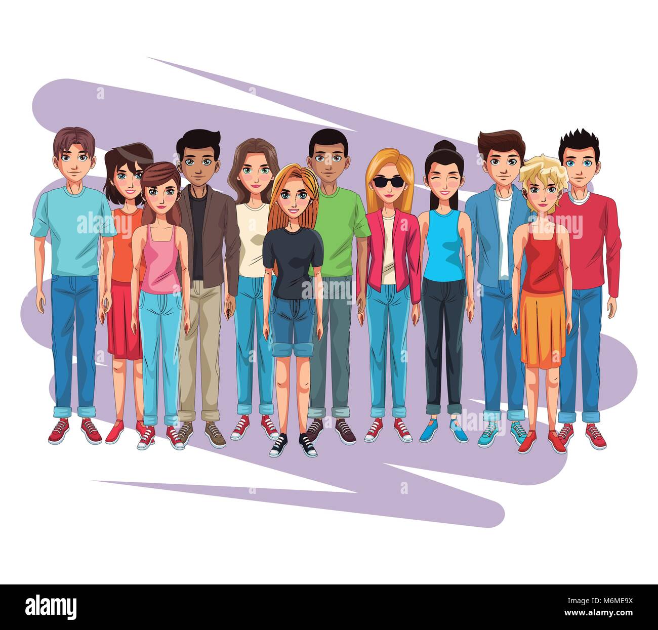Young people cartoon Stock Vector Image & Art - Alamy
