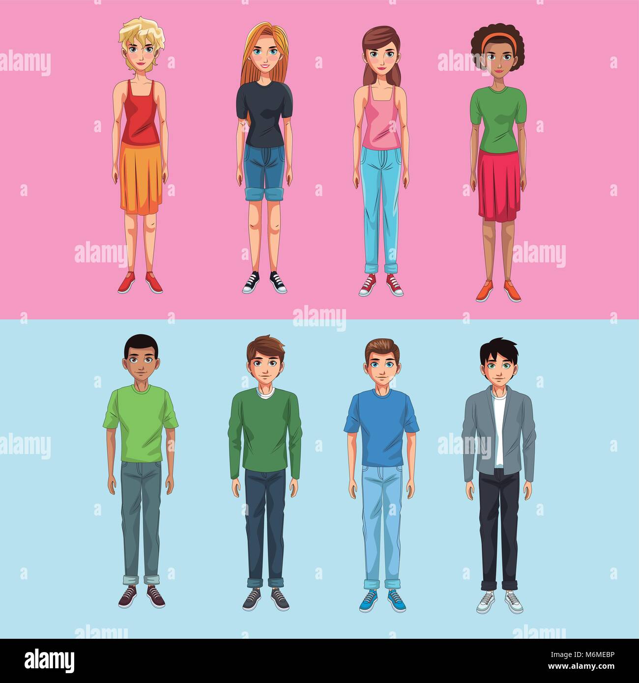 Young people cartoon Stock Vector Image & Art - Alamy